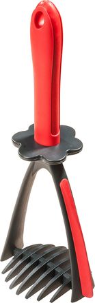 Kochblume Stampfer | Premium-Silikon & BPA frei| Hitzebeständig | Spülmaschinenfest | Farbe: Rot