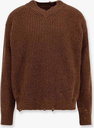 Maison Margiela Wool blend sweater with distressed effect - MM6 MAISON MARGIELA - gender_Man