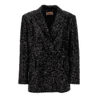 Le Twins Como Double-Breasted Blazer - - Jackets - Damen - Schwarzk - XS