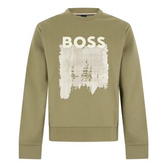 HUGO BOSS Sweatshirt mit Grafik - - Sweatshirts & Hoodies - Herren - Gr&uuml;n - L
