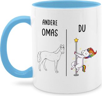 Shirtracer Tasse Tassen 325ml - Großmutter - Andere Omas Dabbing Einhorn | Oma Geschenk Geburtstag | Omi Geschenke zu Weihnachten | Oma Geburtstagsgeschenk | Ges