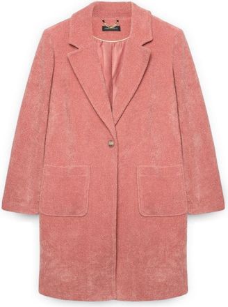 Fiorella Rubino Femme, Manteaux, Rose, Taille: 56 FR Manteau effet boucl&eacute;