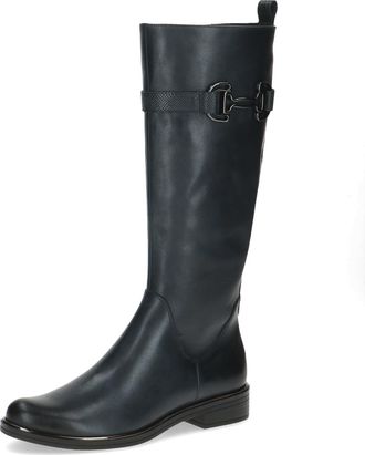 Caprice Damen Stiefel aus Leder mit Zierschnalle, Blau (Ocean Comb), 39 EU