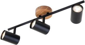 Briloner Pendelleuchte Schwenkbar Design by Kare GU10 35 w schwarz Metall-Holz