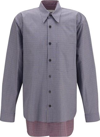Dries Van Noten Camber Double-Layer Shirt - - Shirts - Herren - Blau - M