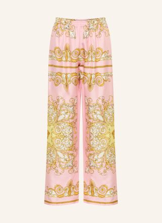 Versace Marlenehose Aus Seide rosa