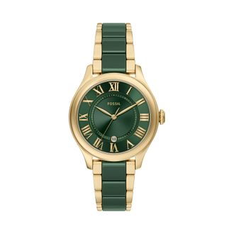 Fossil Uhr Fossil Gilmore Ceramic CE1138 Dunkelgr&uuml;n