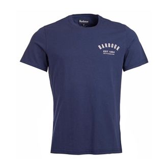 Barbour Homme, Tops, Bleu, Taille: XL Preppy T-Shirt Tee en New Navy