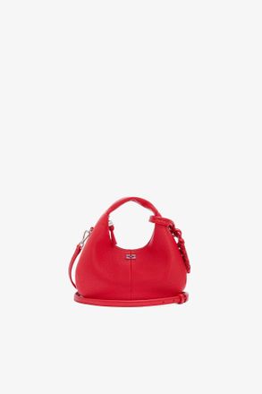 Ganni Sac Mini Hobo en rouge Goji Berry - Pour Femme