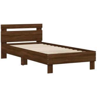 vidaXL Cadre de lit sans matelas avec tête de lit 75x190 cm Vidaxl