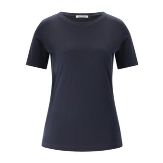 Stefan Brandt T-Shirt mit abgerundetem Saum - - Tops - Damen - Blau - M