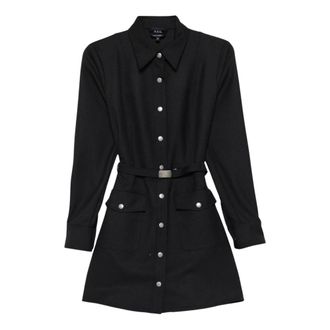 A.P.C. Shirt Kleider - - Dresses - Damen - Schwarzk - XS
