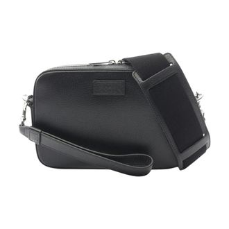Gucci Sac bandouli&egrave;re vintage en cuir textur&eacute; Pre-owned - Femme - Pre-owned - Noir - Taille: ONE Size
