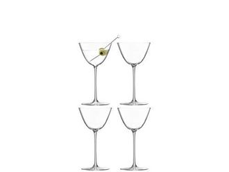 LSA International Borough Martini-Glas, Clear, 3.6 inches, 4