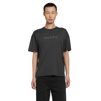 Gucci Glitter Logo Cotton T-Shirt