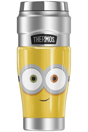 Thermos becher mit Minions-Motiv, Edelstahl, vakuumisoliert und doppelwandig, 473 ml
