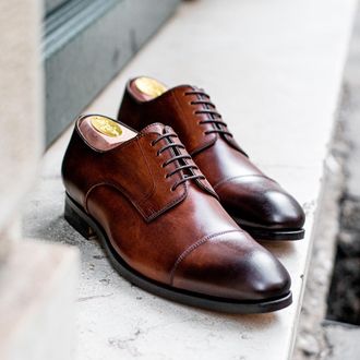 Bexley Gilwell - Derbies homme marron patin&eacute;