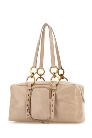 Prada Womens Powder Pink Leather Handbag Cipria Vitello Borse A Tracolla Bag