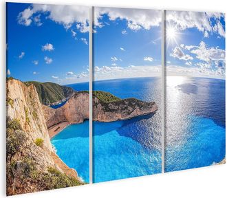Islandburner Bild auf Leinwand Navagio Strand Schiffswrack Sonnenuntergang Insel Zakynthos Griechenland Bilder Wandbilder Poster