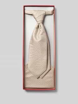Wilvorst Krawatten-Set mit geometrischem Allover-Stitching