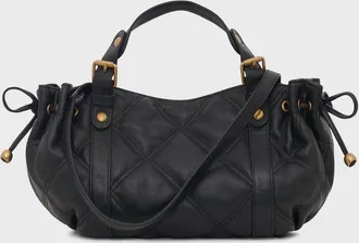 Gerard Darel Mini sac &agrave; main en cuir matelass&eacute; - 12H - Noir