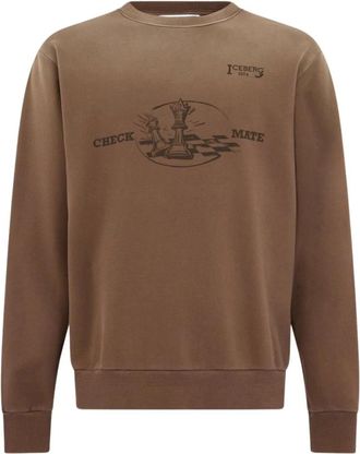 Iceberg Rundhals-Sweatshirt - - Sweatshirts & Hoodies - Herren - Braun - S