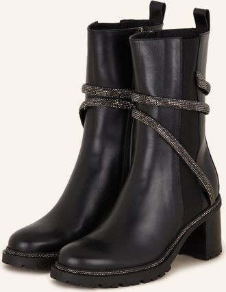 Rene Caovilla Rene Caovilla Stiefeletten Mit Schmucksteinen schwarz