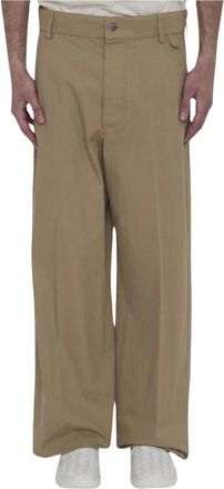 Bottega Veneta Homme, Pantalons, Beige, Taille: M Pantalon Textur&eacute; Coupe D&eacute;contract&eacute;e