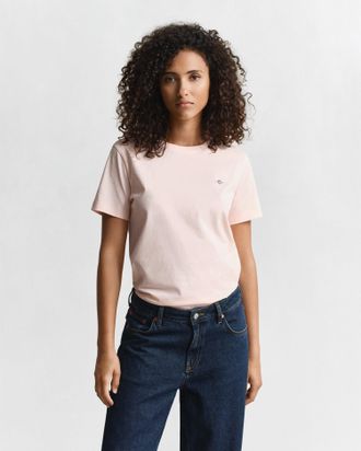 GANT Damen Shield T-Shirt (XXXL) APRICOT Rosa