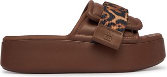 Melissa Pantoletten Melissa Melissa Free Fuzzy Slide Platform Ad 37835 Braun