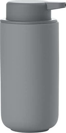 Zone Denmark Ume Seifenspender/Seifenpumpe aus Steingut mit Soft Touch-Beschichtung, extra großes Fassungsvermögen (450 ml), grau