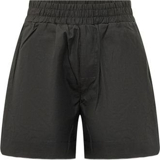 Palm Angels Femme, Shorts, Noir, Taille: 40 FR Curved Logo Shorts