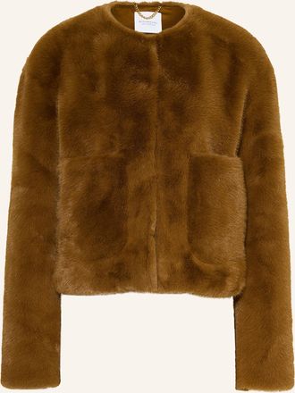 Rich & Royal Kunstfell-Jacke braun