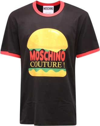 Moschino Homme, Tops, Noir, Taille: XL Maglia Couture T Shirt