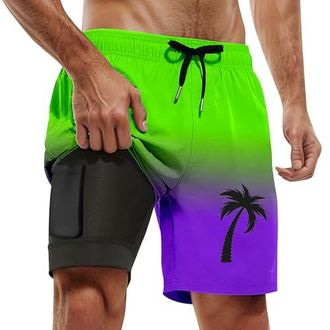 Generic Maillot de bain d&eacute;t&eacute; &agrave; manches courtes pour homme avec imprim&eacute; animal Capybara Mental State, lilas, 3XL