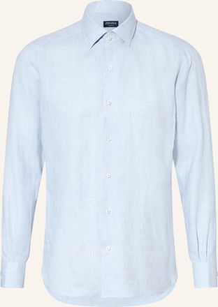 Ermenegildo Zegna Zegna Leinenhemd Regular Fit blau