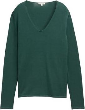 Tom Tailor Tom Tailor 1012976 Pull-Over Femme, 30024 - Explorer Green, M