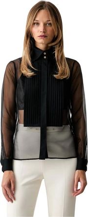 Elisabetta Franchi Damen, Blusen & Hemden, Schwarzk, LGr&ouml;&szlig;e