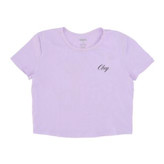 Obey Orchid Petal Cropped Tee Damen T-Shirt - - Tops - Damen - Lila - S
