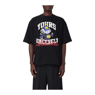 Msgm Graphic Tee Relaxed Fit - - Tops - Herren - Schwarzk - L