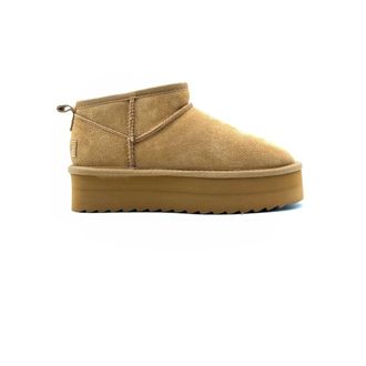 Colors Of California Braune Lederschuhe Flach Herbst Winter - - Shoes - Damen - Braun - 39 EU