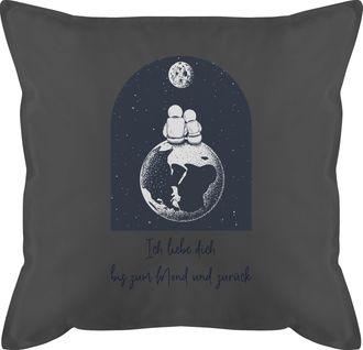 Shirtracer Kissen 50x50 - Ich liebe dich bis zum Mond und zur&uuml;ck I Paar Geschenke Jahrestag Geschenk f&uuml;r ihn P&auml;rchen Geschenke Valentinstag I Ich liebe dich Gesc