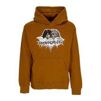PROPAGANDA Brauner Hoodie mit K&auml;ngurutasche - - Sweatshirts & Hoodies - Herren - Braun - L