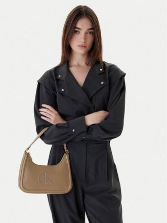 Calvin Klein Handtasche Bold Ck Small Shoulder Bag LV04F3230G Beige
