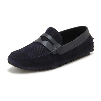 Armani X4B152 Xr350 Multi-striped Suede Driving Loafers - - Shoes - Herren - Blau - 41 EU