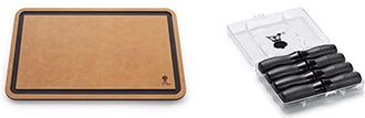 Weber 7005 Schneidebrett, 45 x 28 cm, passend für das SmokeFire Seitentisch-Zubehör & 6489 Maiskolbenhalter-Set, 8 Stück, Picknick, Grillen, Gartenparty