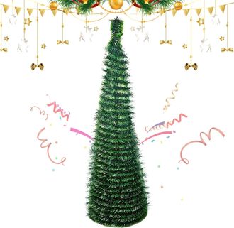 Generic K&uuml;nstlicher Weihnachtsbaum - 5 ft faltbares | Faux Immergr&uuml;n f&uuml;r Hinterhof, Patio, Klassenzimmer | Perfekte Winterferienansicht f&uuml;r Innenbereich, Gart