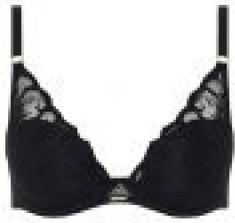 Chantelle Femme, Sous-v&ecirc;tements, Noir, Taille: 85E FR Fleurs Plunge T-Shirt Bra