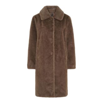 Notyz Kunstpelzjacke - - Jackets - Damen - Braun - L