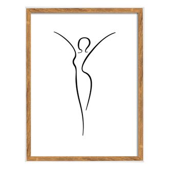 Walther Design Bilderrahmen Silhouette Holzrahmen, 40x50 cm, Natur, NW050H